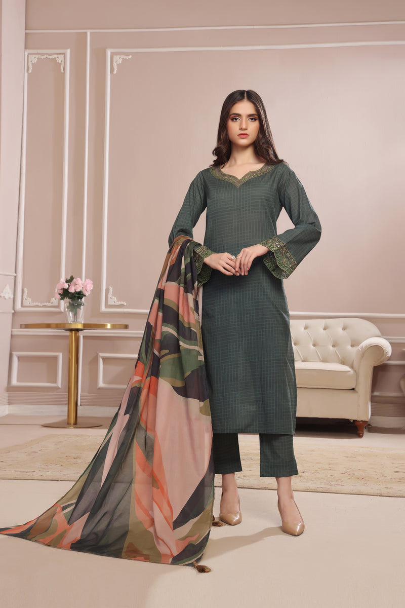 Buy Luxeurs Ready to Wear Juliet Embroidered 3PC Lawn Dress