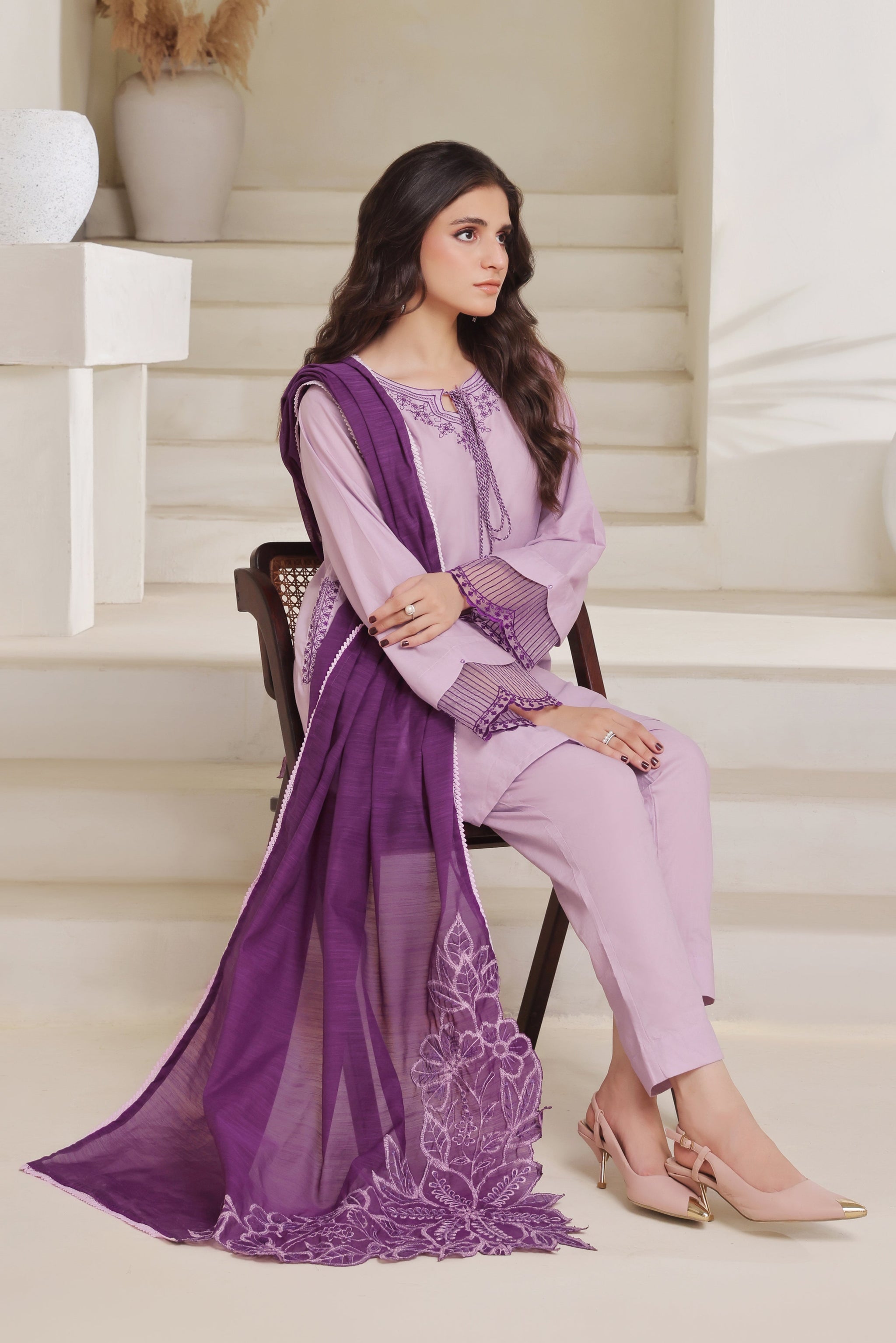 Buy Affordable Luxury Lilacia Embroidered 3PC Lawn Dress